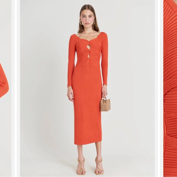 cult gaia | Dresses | Cult Gaia Melissa Knit Dress In Rouge | Poshmark
